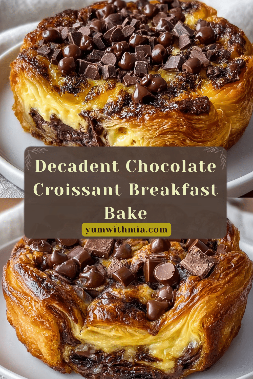 Decadent Chocolate Croissant Breakfast Bake - Irresistible Recipe