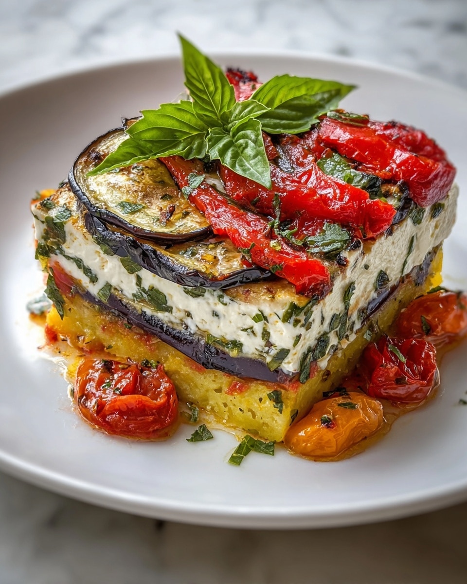 Layered Mediterranean Vegetable Lasagna with Creamy Ricotta