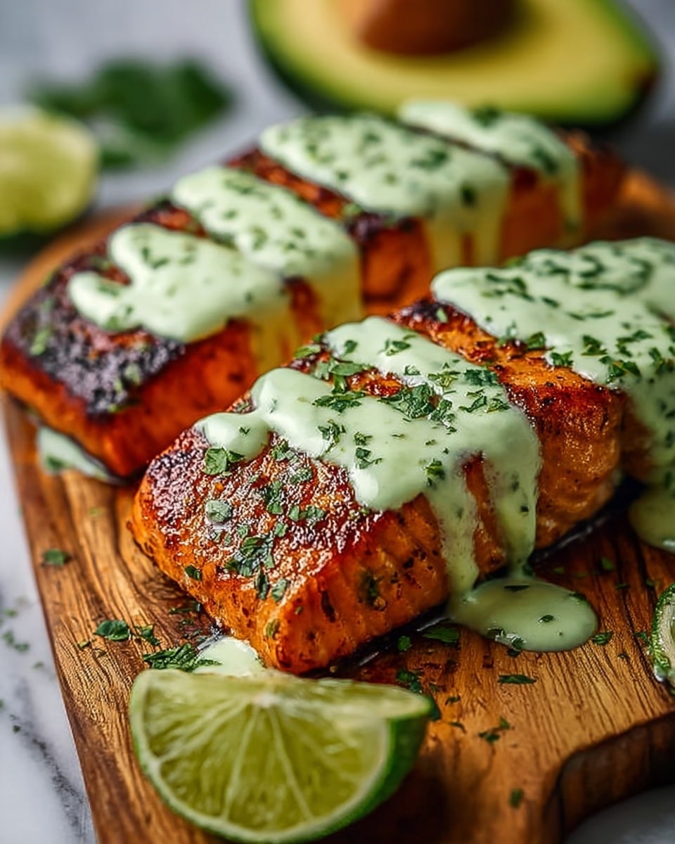 Cajun Salmon with Avocado Lime Crema – Flavorful & Healthy