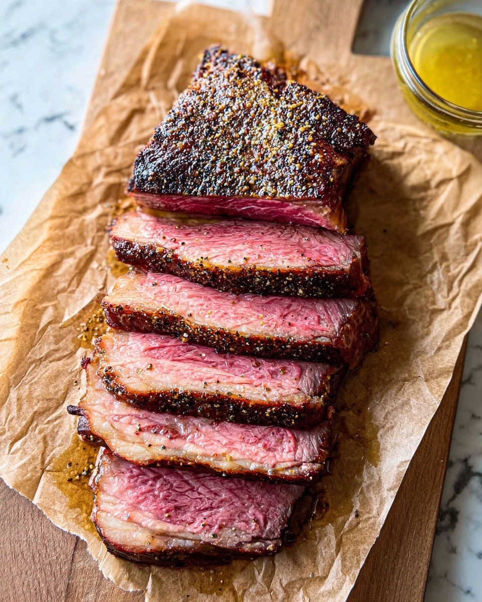 Oven or Slow Cooker Corned Beef with Spiced Mustard & Apple Cider